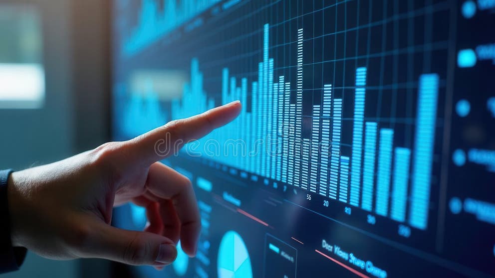 Business Finance Data Analytics Graph. Advisor Using KPI Dashboard on ...