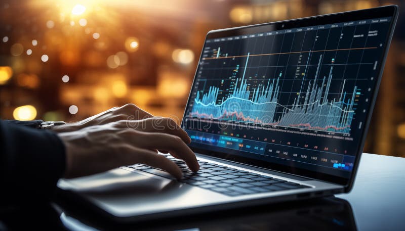 Business Finance Data Analytics Graph Chart Report Stock Image - Image ...