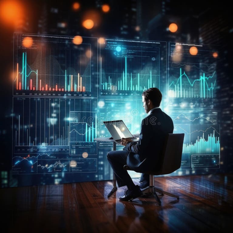 Business Finance Data Analytics Graph. Financial Management Technology ...
