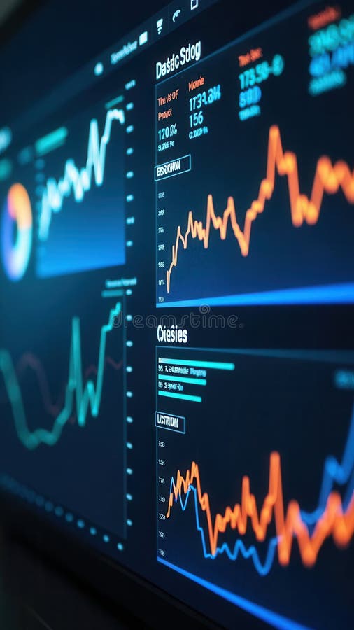 Business Finance Data Analytics Graph.Financial Management Technology ...