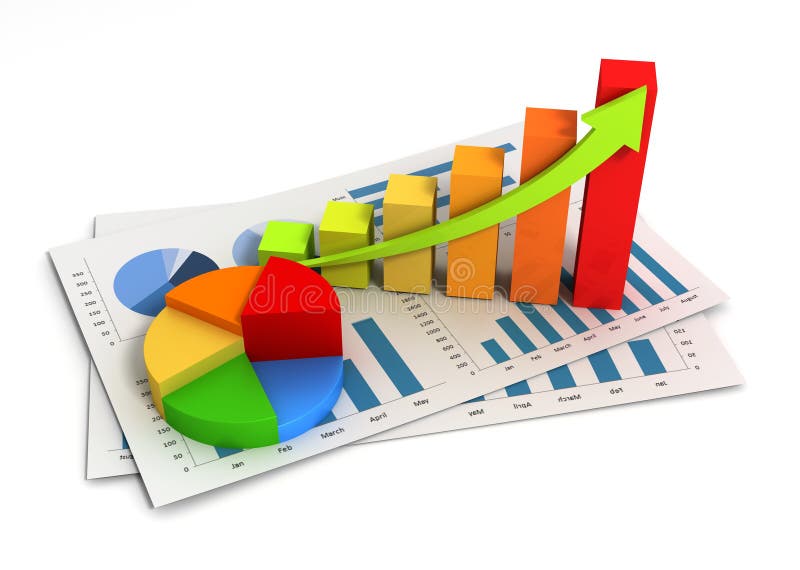 Business Finance Graph 3d Illustration Stock Illustration ...