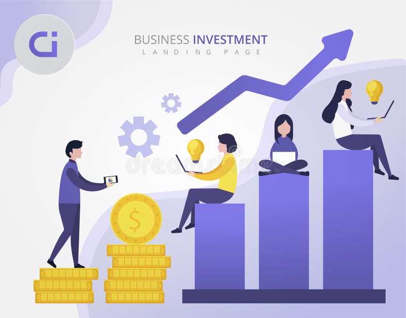 Business Finance Growth Illustration Team Stock Illustration ...