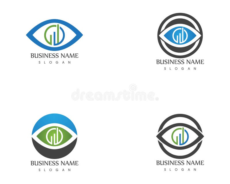 Business Finance Icon with Eye Design Illustration Stock Vector ...