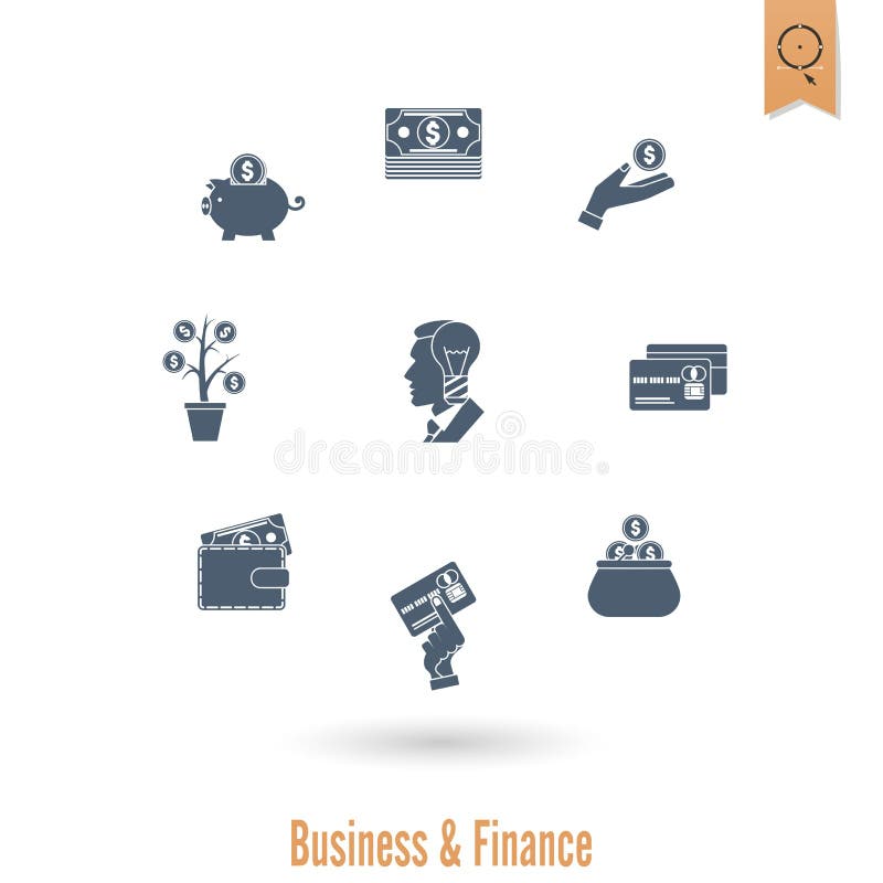 Business and Finance Icon Set Stock Vector - Illustration of design ...