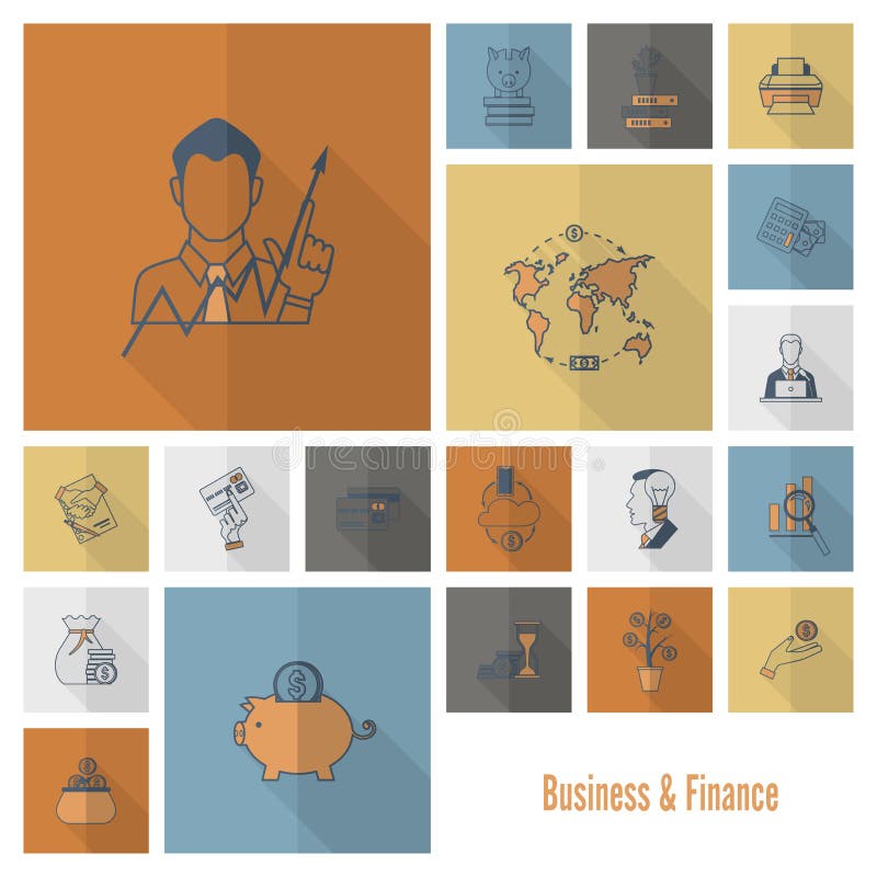 Business and Finance Icon Set Stock Vector - Illustration of credit ...