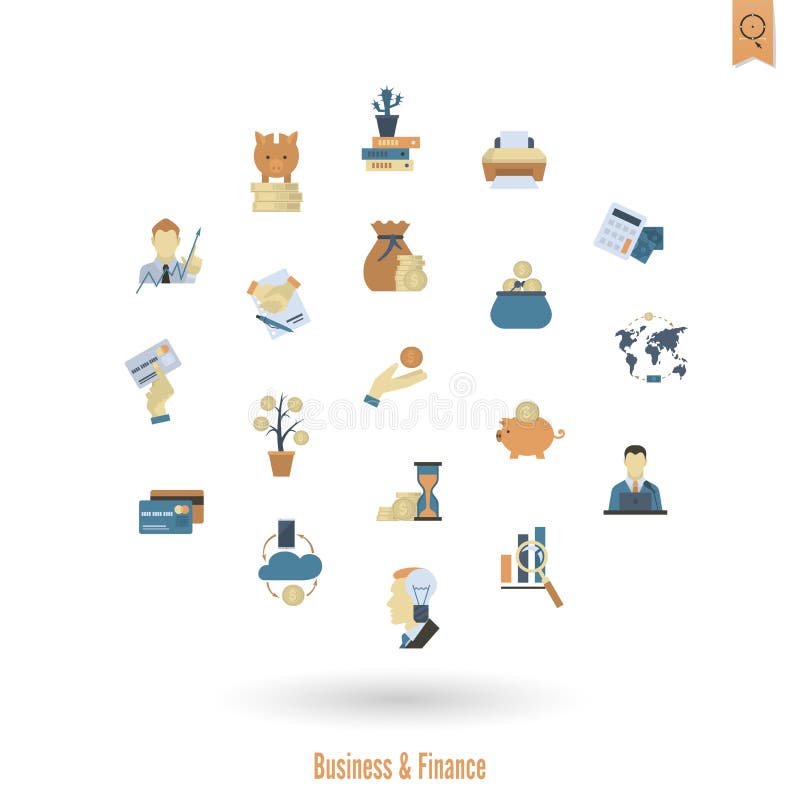 Business and Finance Icon Set Stock Vector - Illustration of investment ...