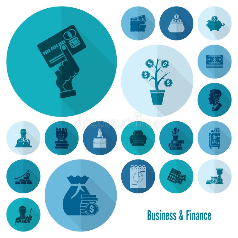 Business and Finance Icon Set Stock Vector - Illustration of credit ...