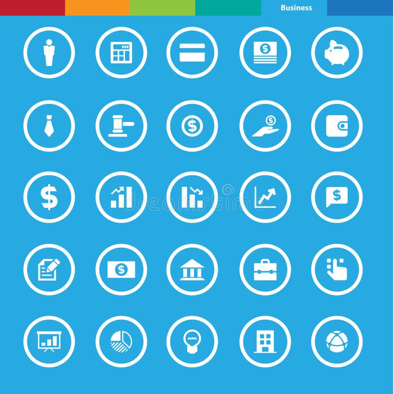 Business and Finance Finance Icon Set Stock Vector - Illustration of ...