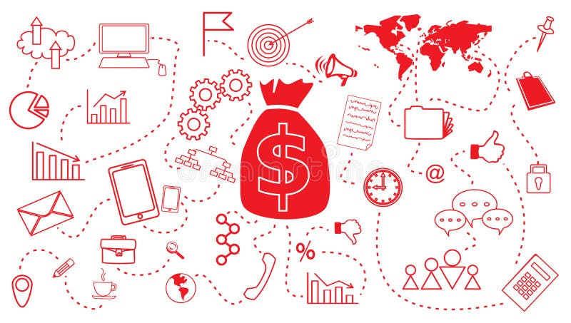 Business Finance Planning Concept for Web Design Template. Stock Vector ...