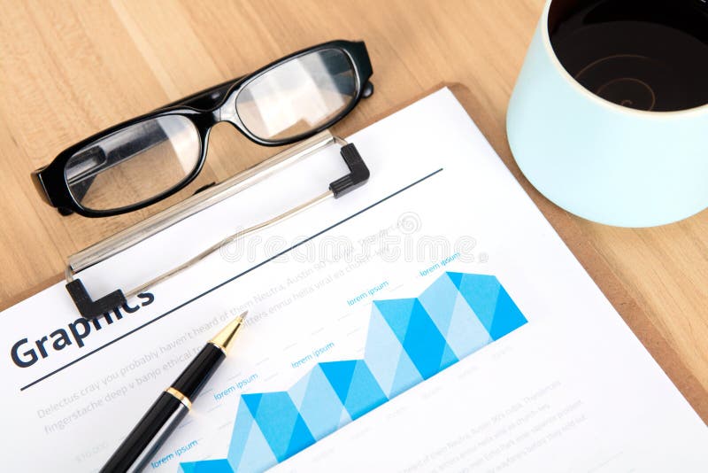 Business Finance Trend Analysis on Table Stock Photo - Image of looking ...