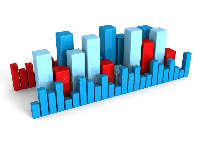 Business Financial Bar Chart Graph on White Background Stock ...