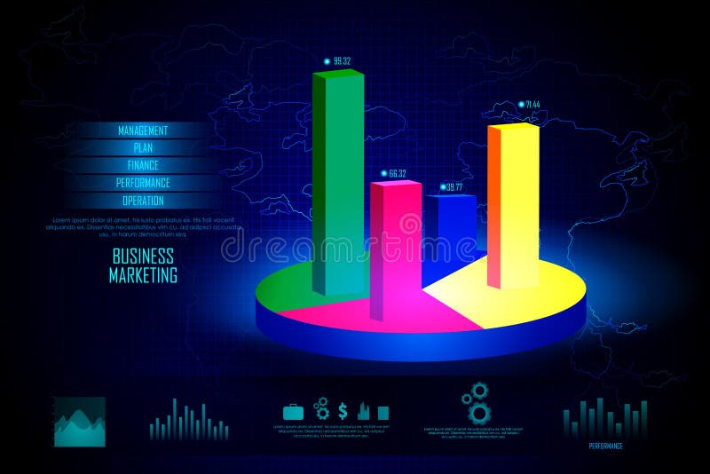 Business Financial Graph Chart Diagram Stock Vector - Illustration of ...