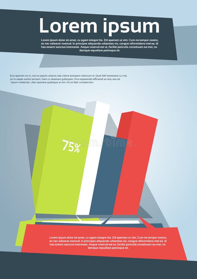 Business Financial Graph Flyer Cover Design Page Stock Vector ...