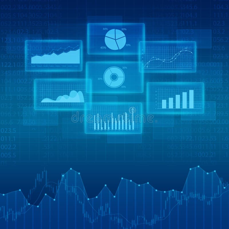 Business Financial Graph Report Background Stock Illustration ...