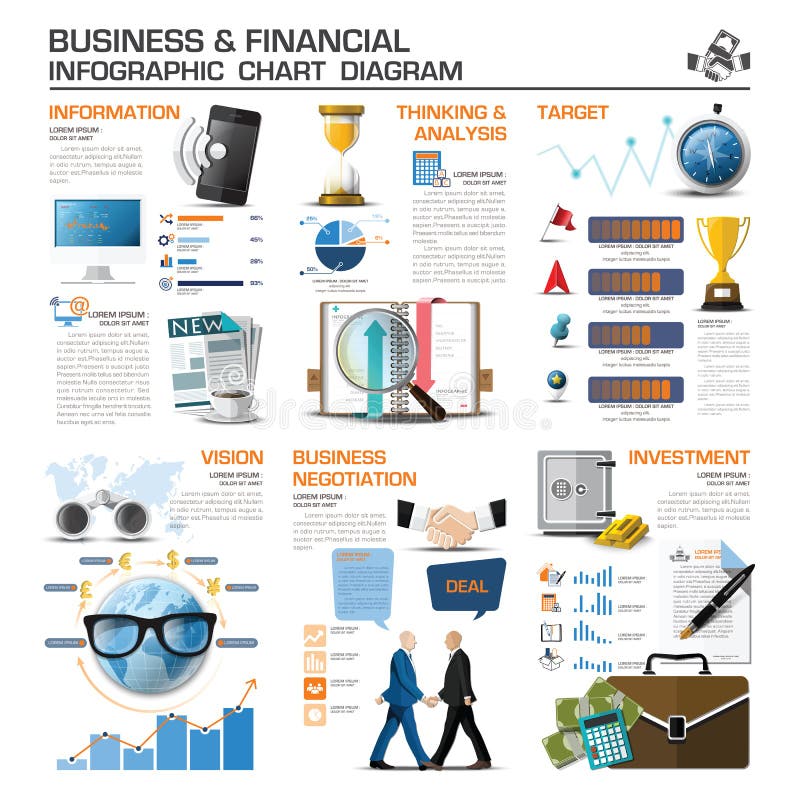 Business and Financial Infographic Chart Diagram Stock Vector ...