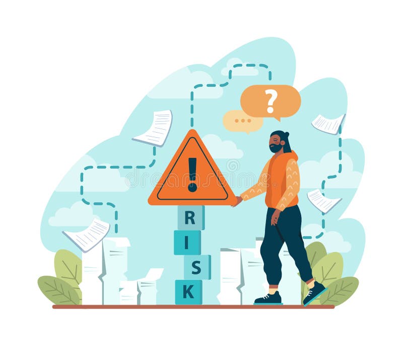 Business or Financial Risk Concept. Challenge, Danger or Difficulty ...