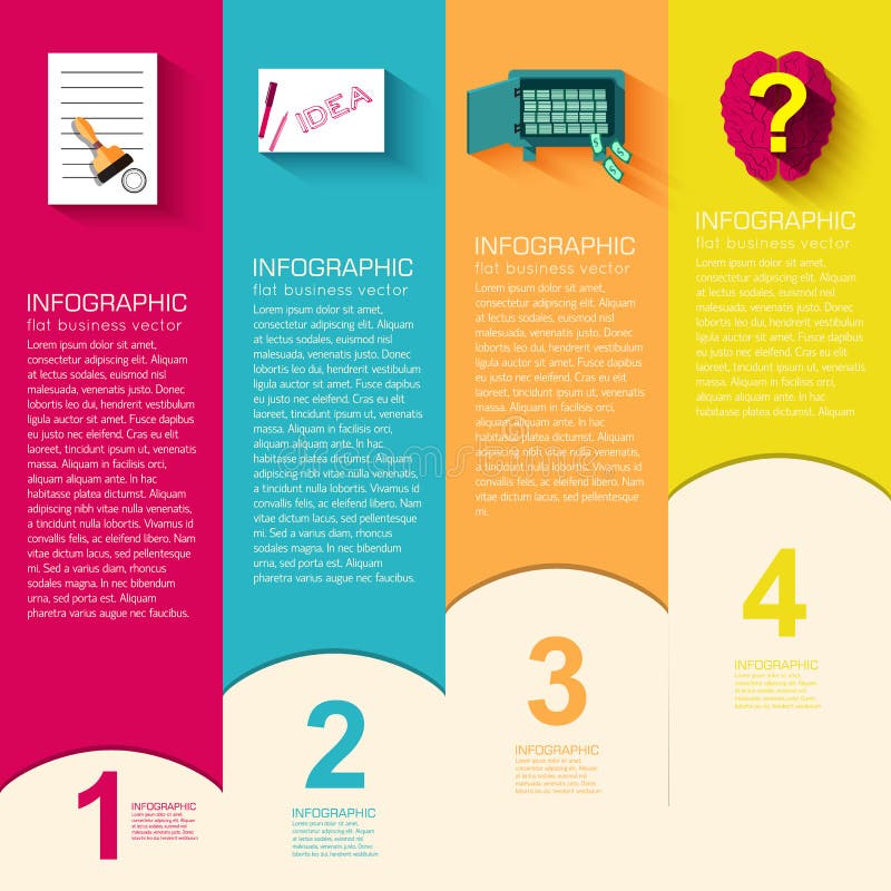 Business Flat Infographic Template with Text Stock Vector ...