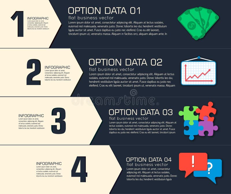 Business Flat Infographic Template with Text Stock Vector ...