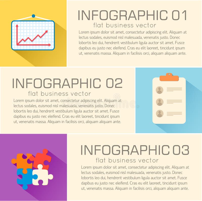 Business Flat Infographic Template with Text Stock Vector ...
