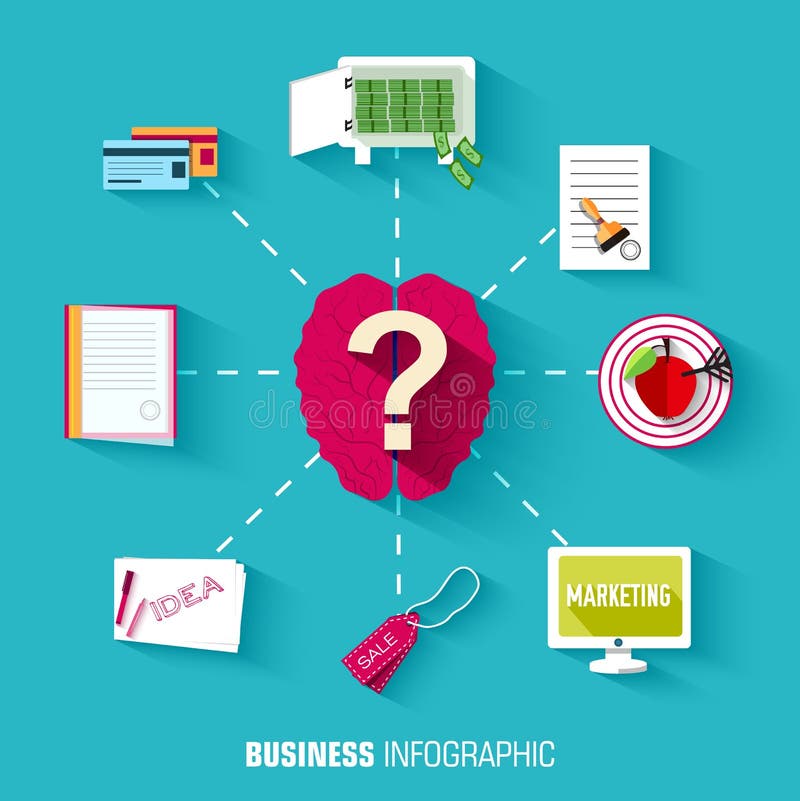 Business Flat Infographic Template with Text Stock Vector ...