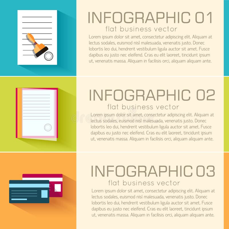 Business Flat Infographic Template with Text Stock Vector ...