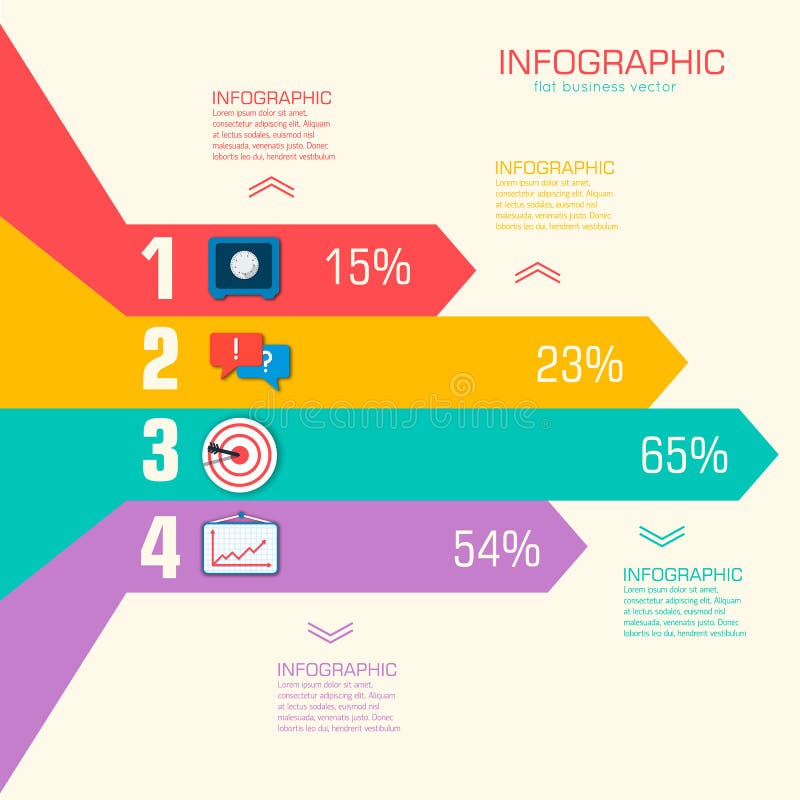 Business Flat Infographic Template with Text Stock Vector ...