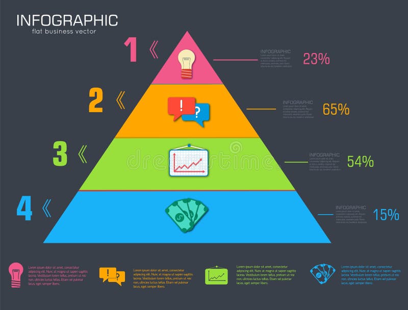Business Flat Infographic Template with Text Fields. Vector ...