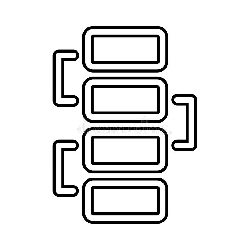 Business Flow Workflow Outline Icon Line Art Vector Stock Vector Illustration Of Report