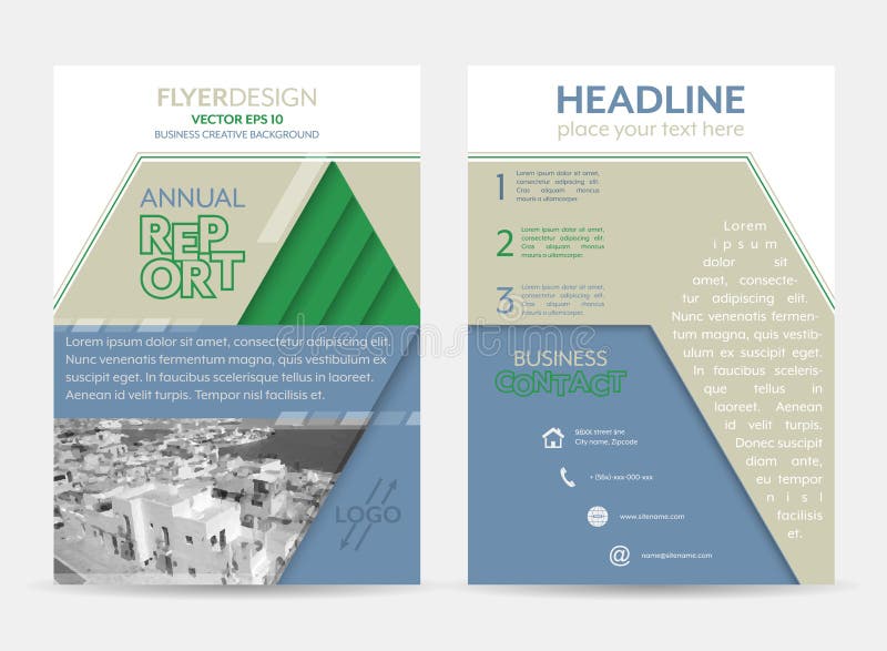 Business Flyer or Cover Design with Abstract Geometric Pattern. A4 Size ...