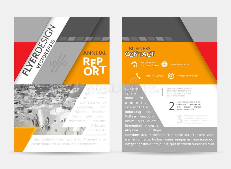 Business Flyer or Cover Design with Abstract Geometric Pattern. A4 Size ...