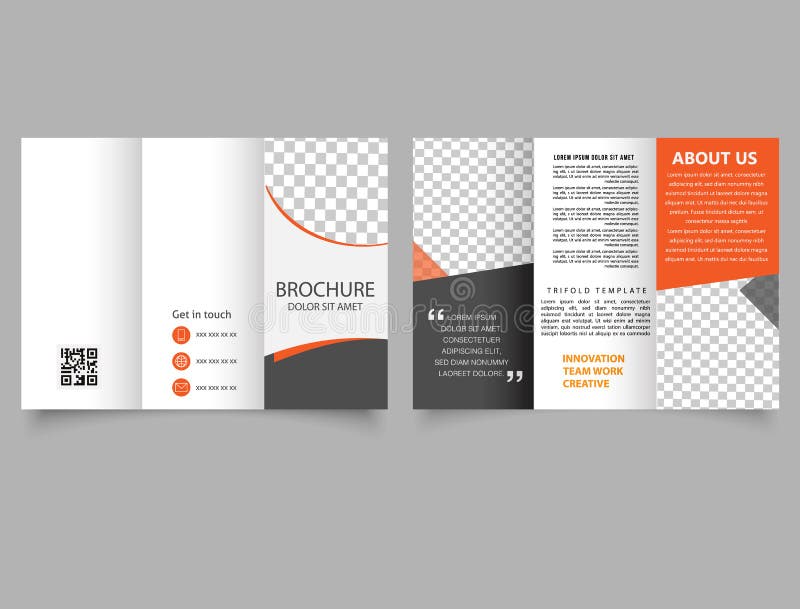 Template for Abstract Tri-fold Theme Brochure. Catalog Vector Template ...