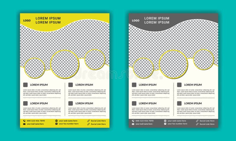 Business Flyer Design Template Stock Illustration - Illustration of ...