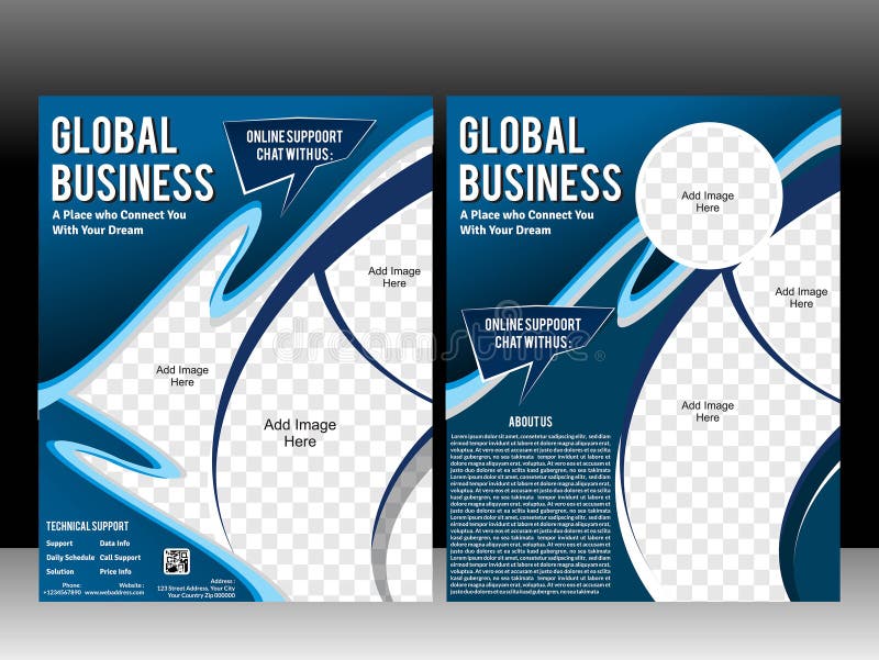 Business Flyer & Magazine Layout Design Template Stock Vector ...