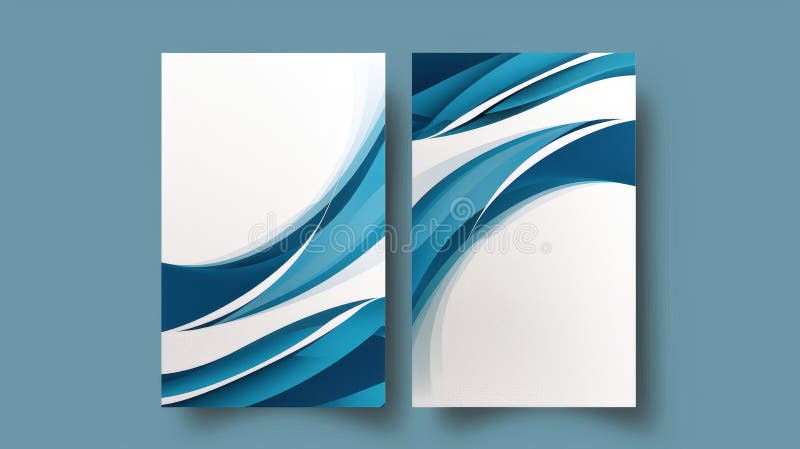 Business Flyer Template, Blank with Transparent Strip, Waves Stock ...