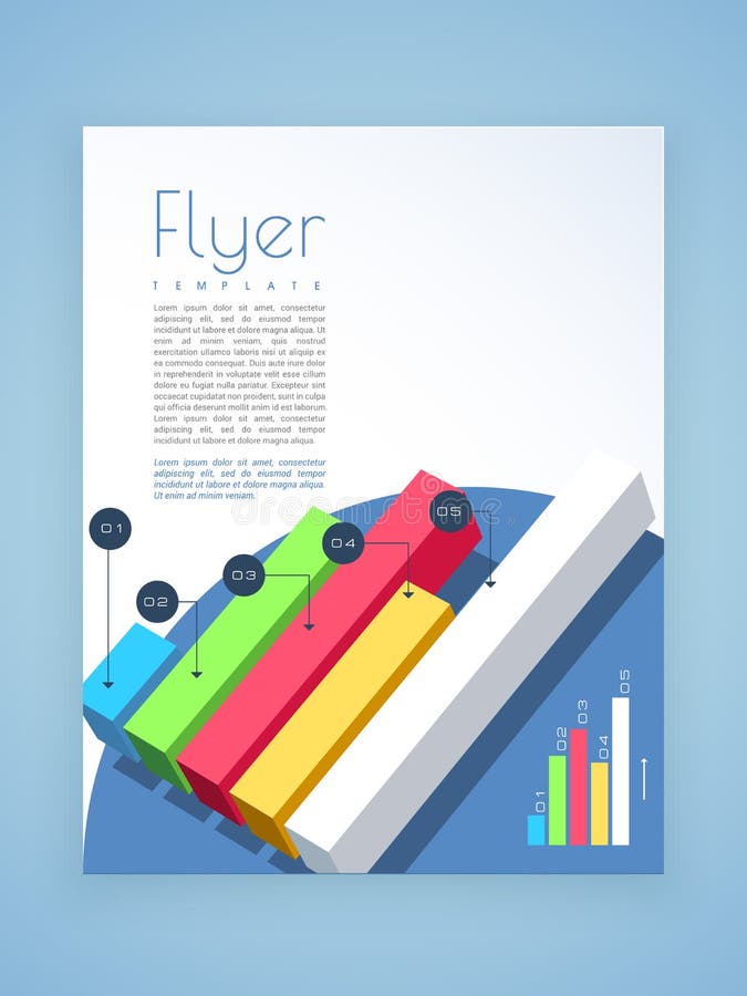 Business Flyer, Template or Brochure Design with Infographics. Stock ...