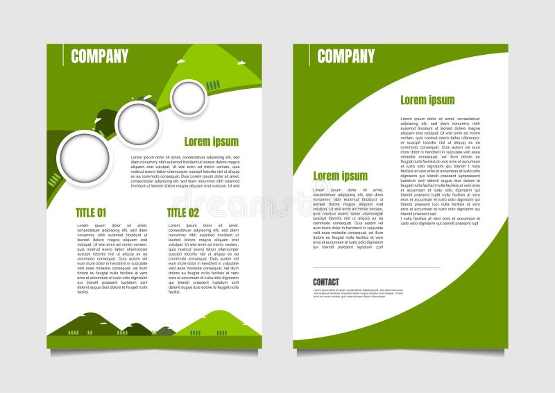 Business Flyer Template Green Theme Stock Vector - Illustration of ...