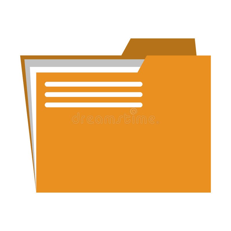 Business Folder Document Symbol Isolated Stock Vector - Illustration of ...