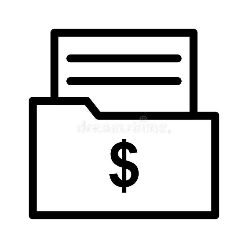 Business Folder Icon stock vector. Illustration of history - 120412534