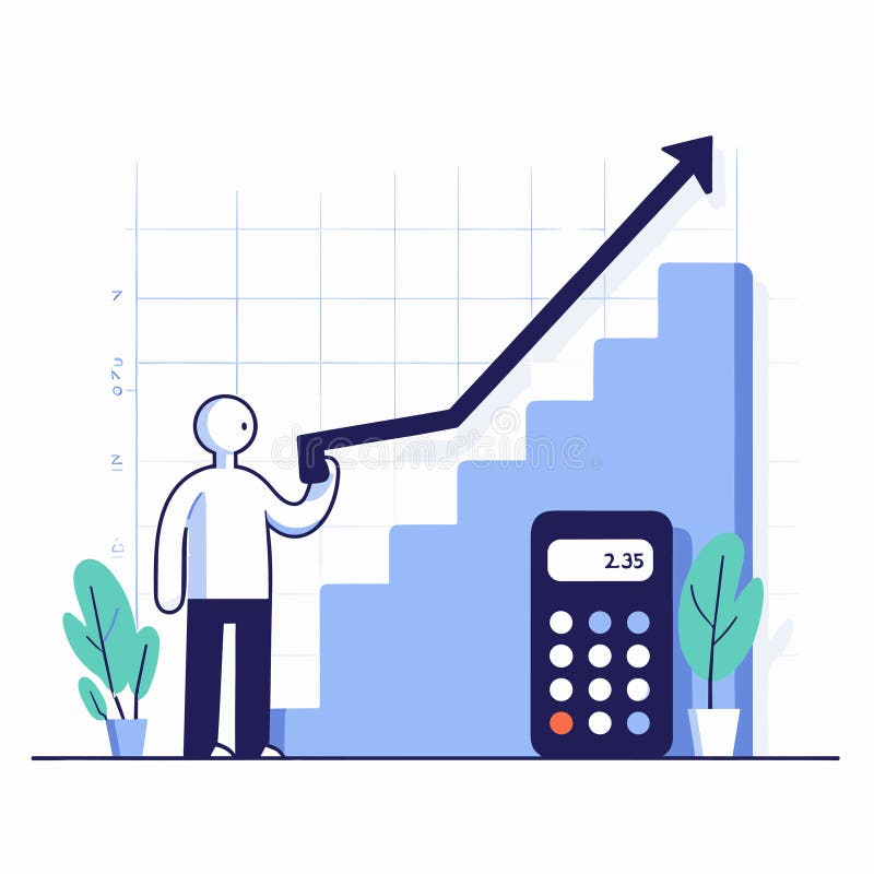 Business Forecast and Research. Person Sitting at Desk and Writing Down ...