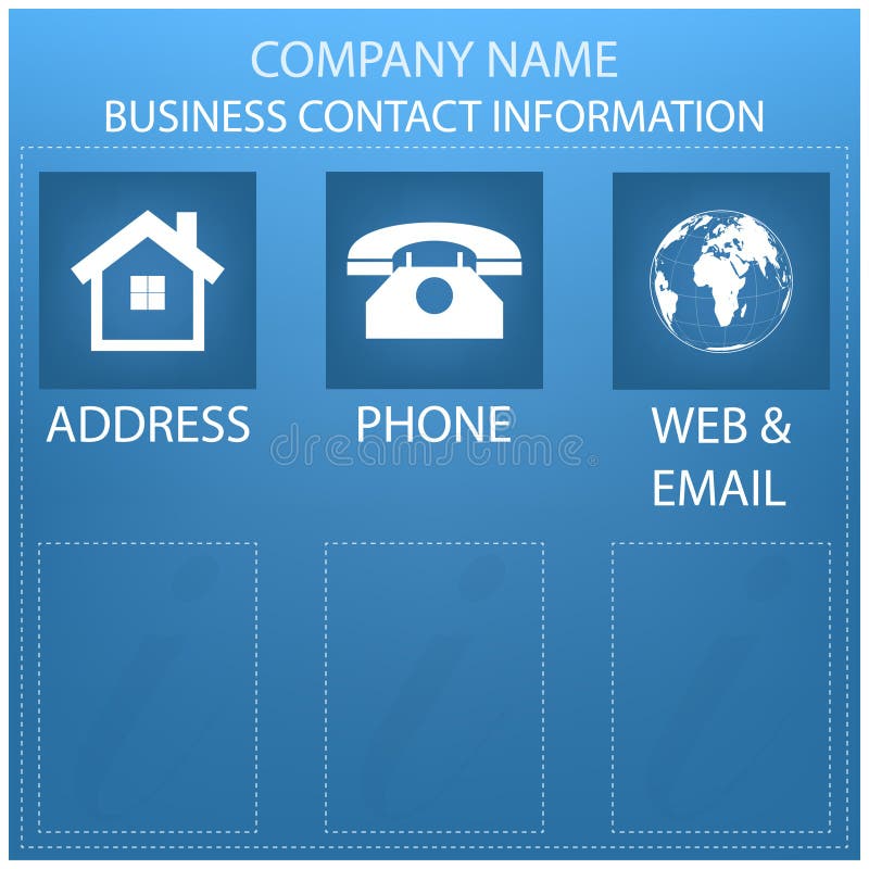 Business Form, Contact Information Background Stock Vector ...