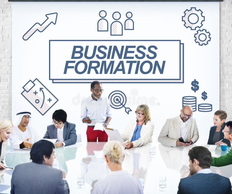 Business Formation Network Target Icons Graphic Concept Stock Image ...