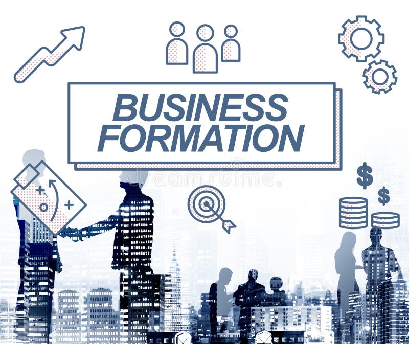 Business Formation Network Target Icons Graphic Concept Stock Image ...