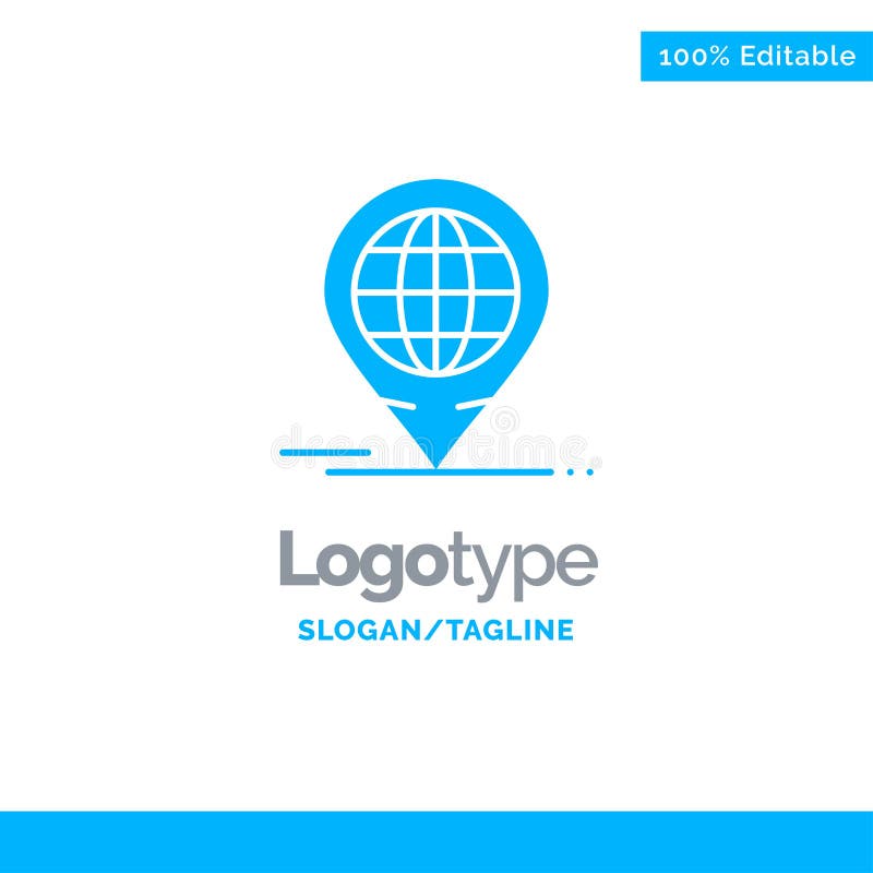 Business, Forum, Global, Modern Blue Solid Logo Template. Place for ...