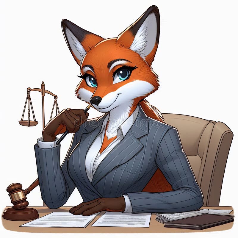 Business Fox with Documents Stock Illustration - Illustration of ...