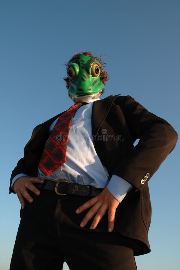 Business Frog Guy Shot from Below Stock Image - Image of mask, suit ...