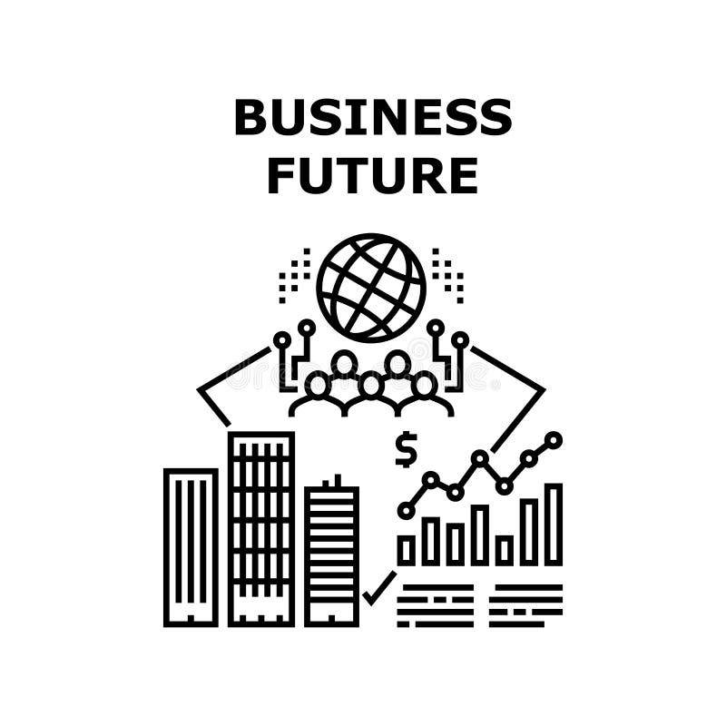 Business Future Icon Vector Illustration Stock Vector - Illustration of ...