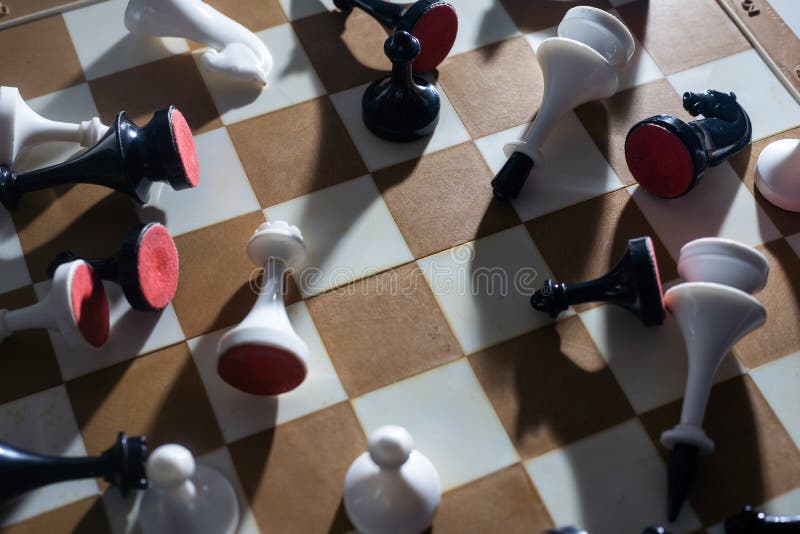 Business Game Competitive Strategy with Chess Board Game with Blur ...
