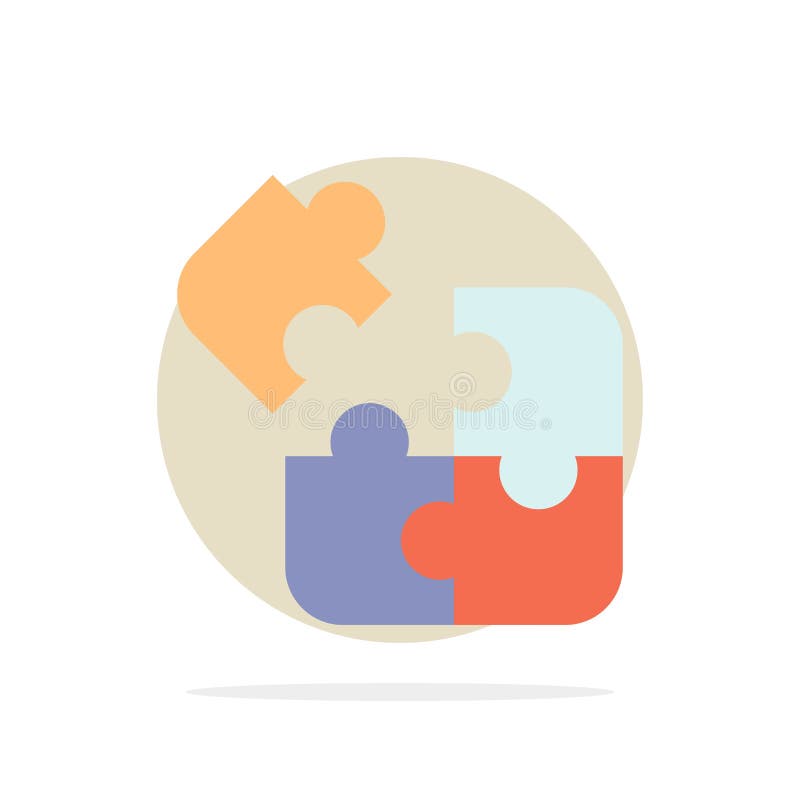 Business, Game, Logic, Puzzle, Square Abstract Circle Background Flat ...