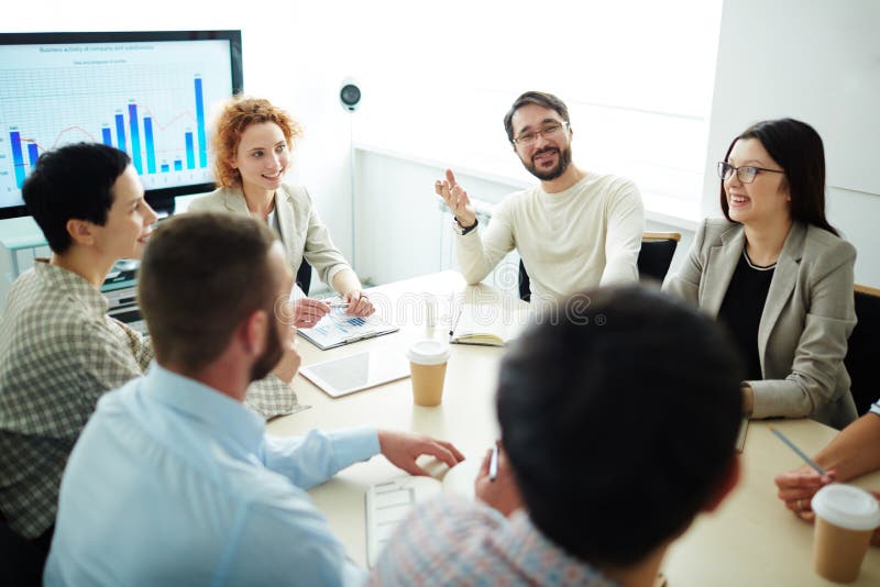 Business gathering stock image. Image of consulting, businesspeople ...