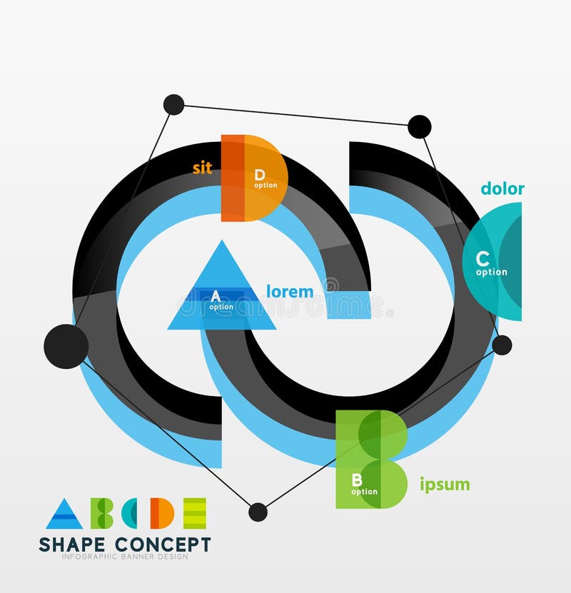 Business Geometric Infographic Diagram Layout Stock Vector ...